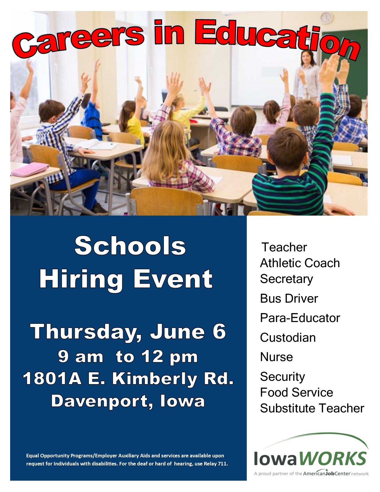 School districts look for employees