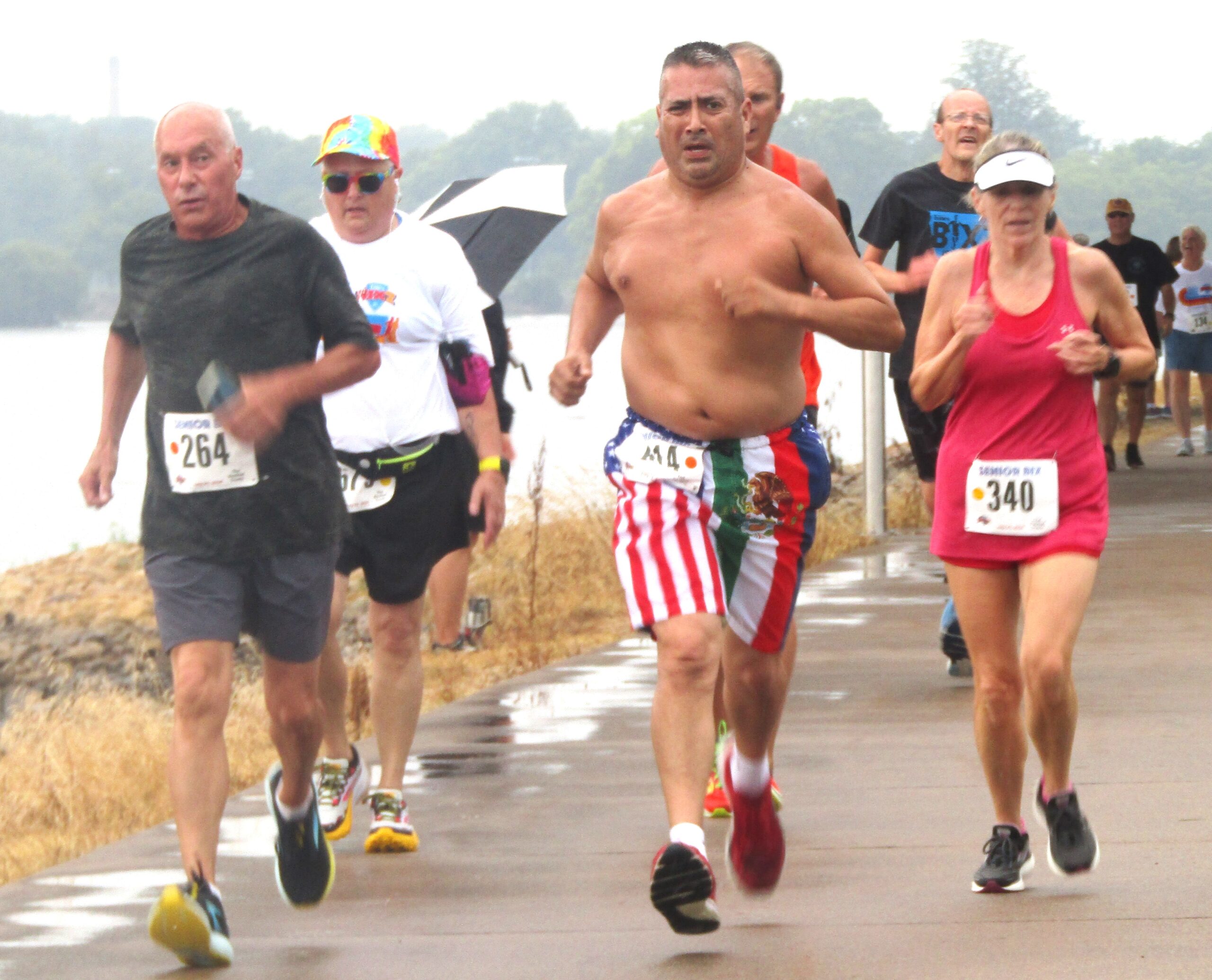 Senior Bix: 1,000 runners, walkers brave the rainy conditions