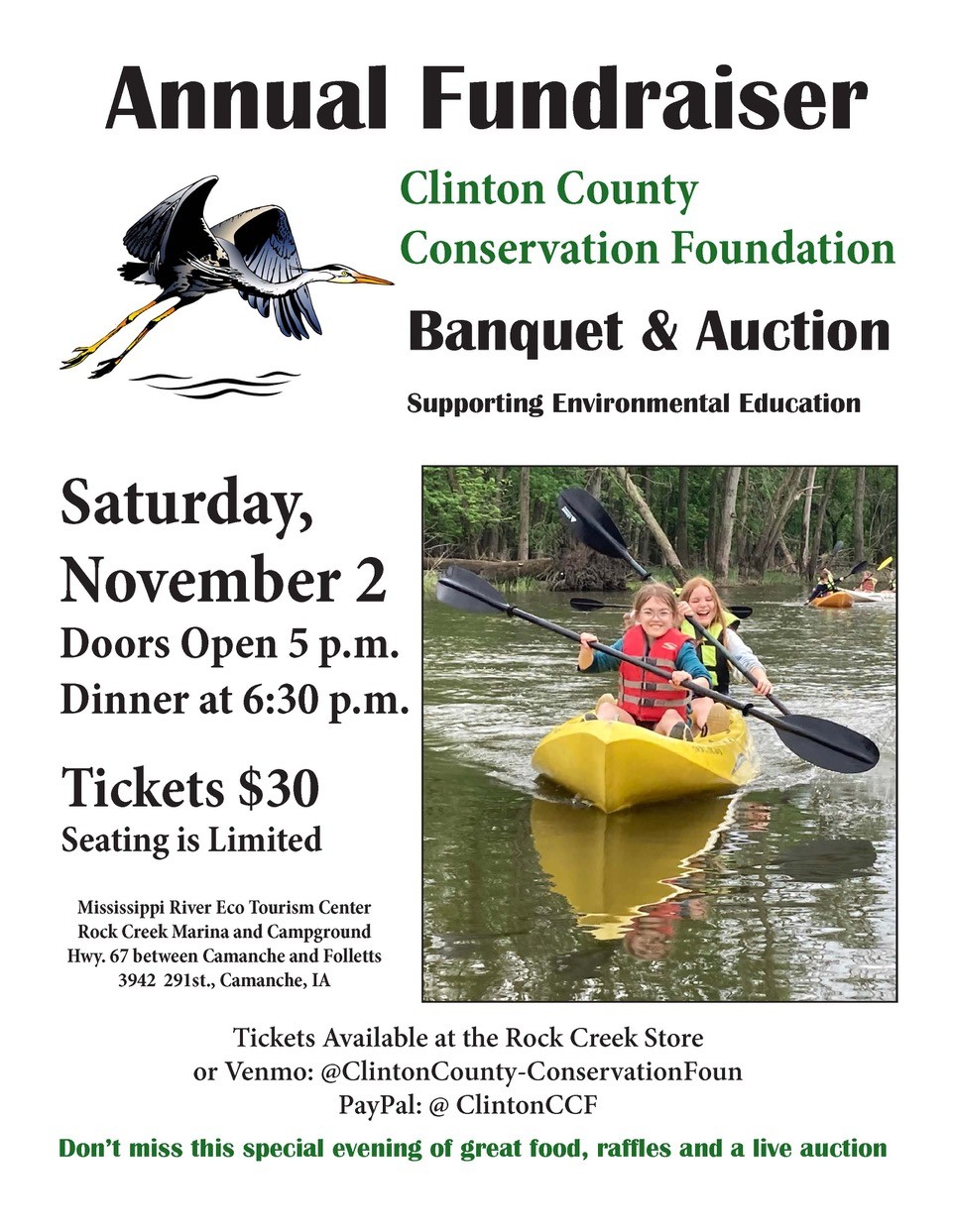 Conservation fundraising banquet will be Nov. 2