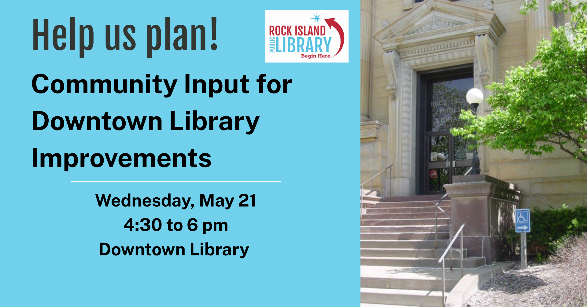 Public invited to weigh in on Rock Island Downtown Library planning May 21