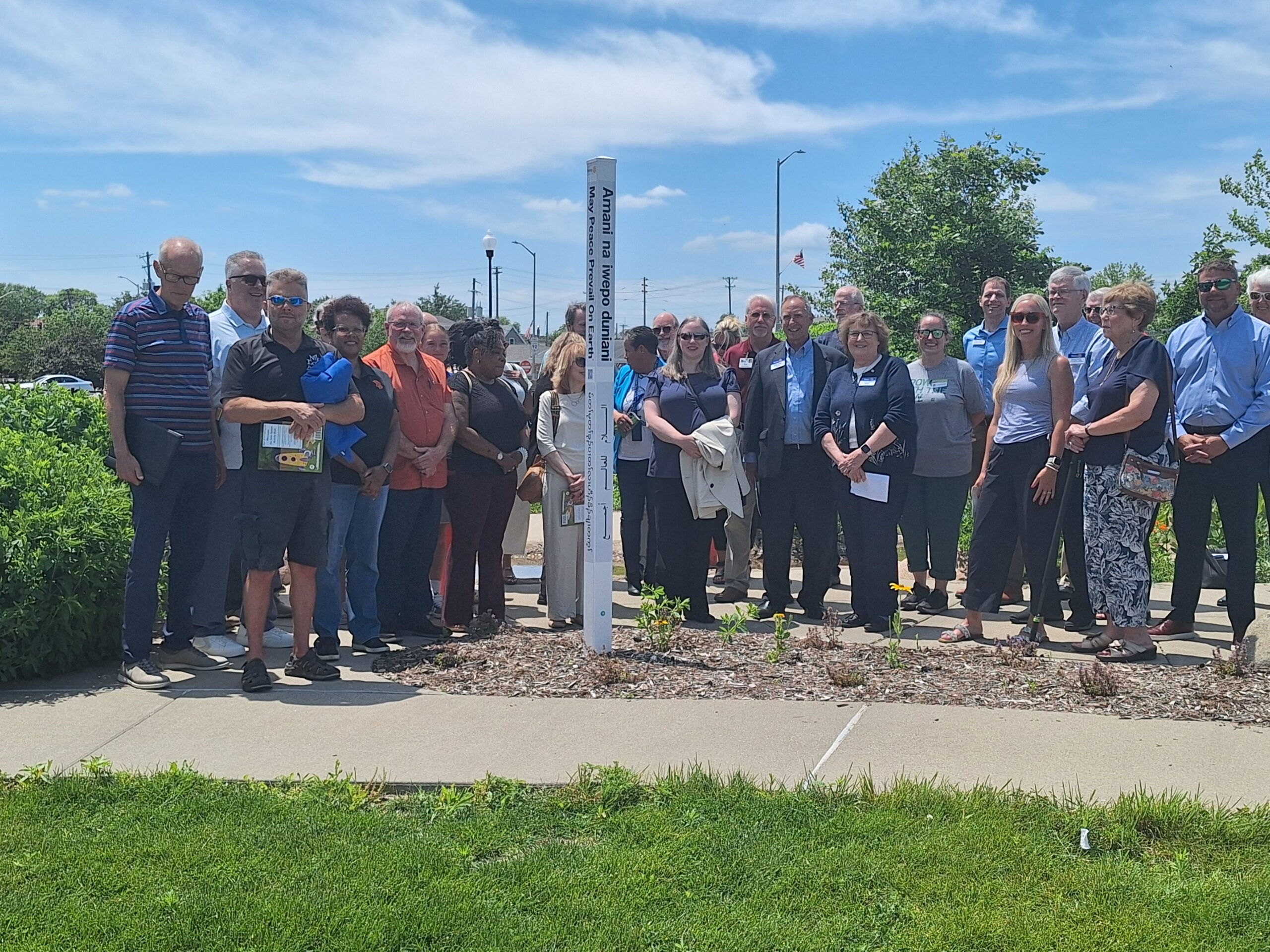 Rock Island Rotary installs Peace Poles across the city