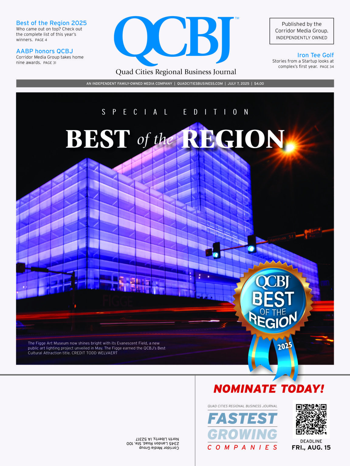 QCBJ announces its fourth 2025 Best of Region winners