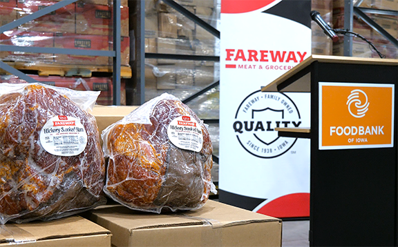 Fareway ham donation supports food-insecure Iowans